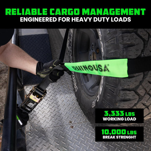 Best Car Tie-Down Lasso Straps (4-Pack) - Rhino USA