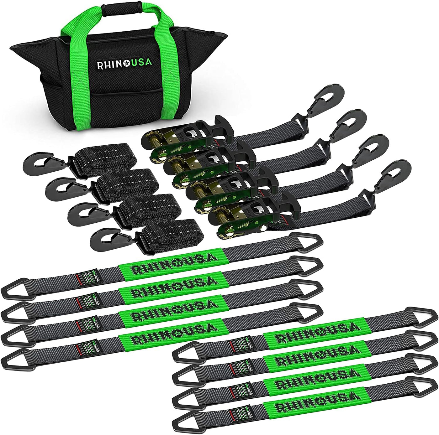 Vehicle Transport Tie-Down Straps - Rhino USA