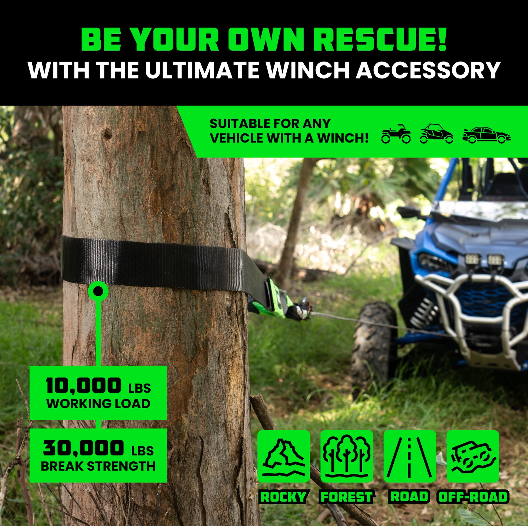 Recovery Gear Tie-Down Straps Camp & Overland Trailer & Hitch Accessories