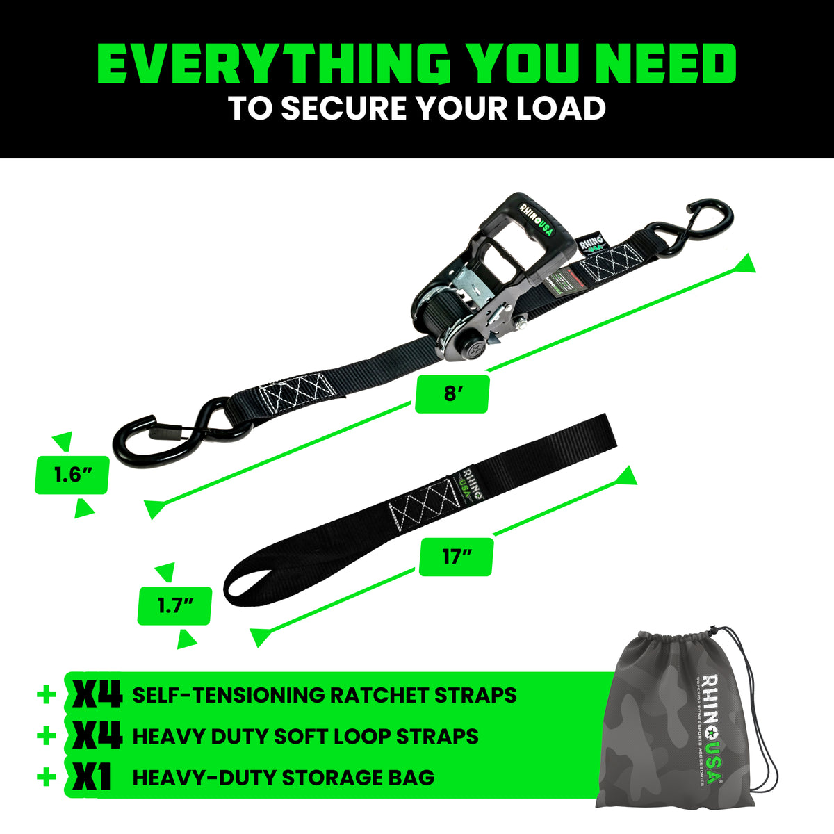 Recovery Gear Tie-Down Straps Camp & Overland Trailer & Hitch Accessories