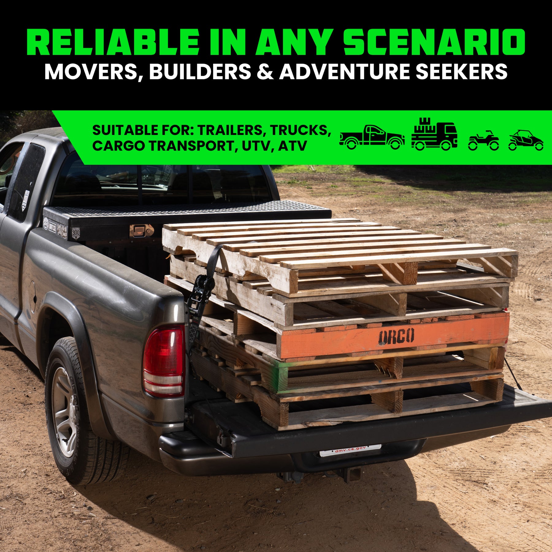 Recovery Gear Tie-Down Straps Camp & Overland Trailer & Hitch Accessories