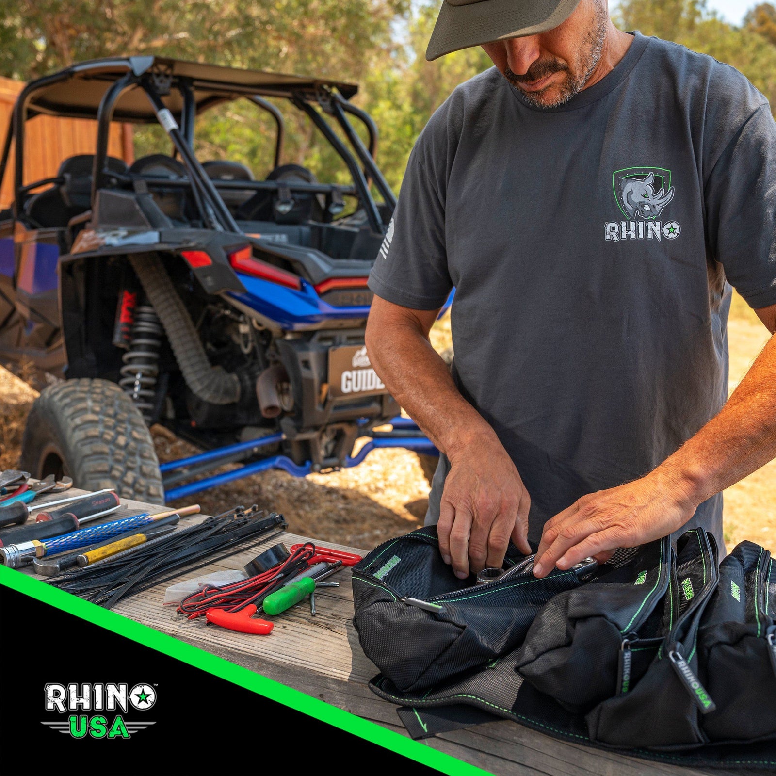Ultimate UTV/4x4 Tool Roll Bag Organizer – Rhino USA